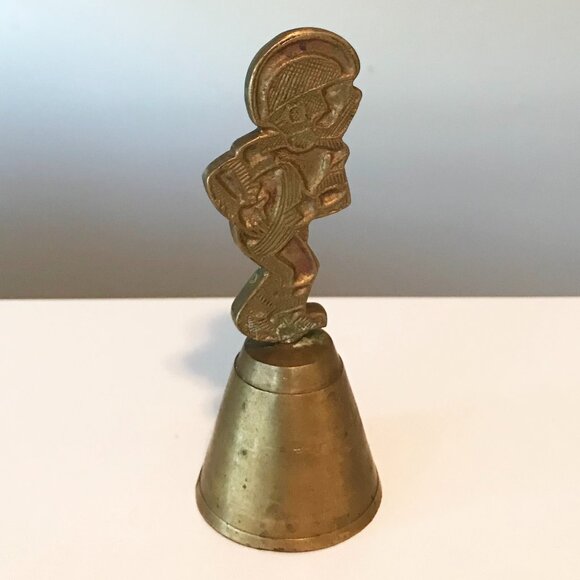 Vintage | Office | Vintage 97s Brass Bell Football Player | Poshmark